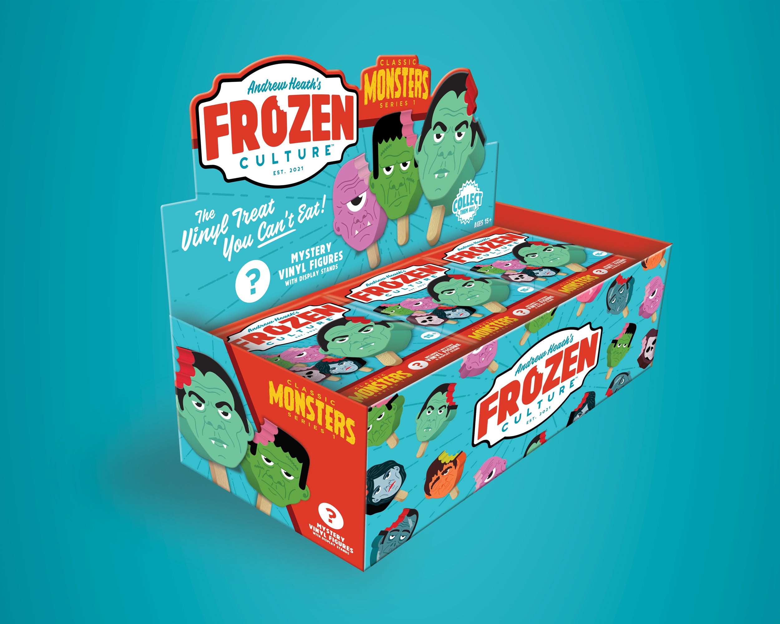 Full Case of Classic Monsters Frozen Culture Figures – Abominable Toys